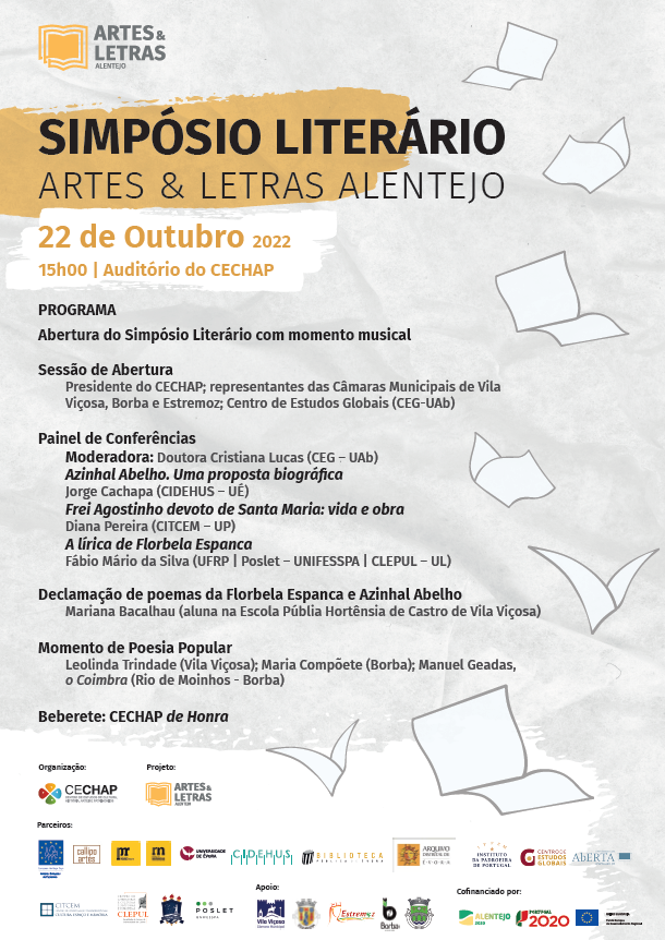 Simpósio Literário Artes & Letras Alentejo | e-cultura