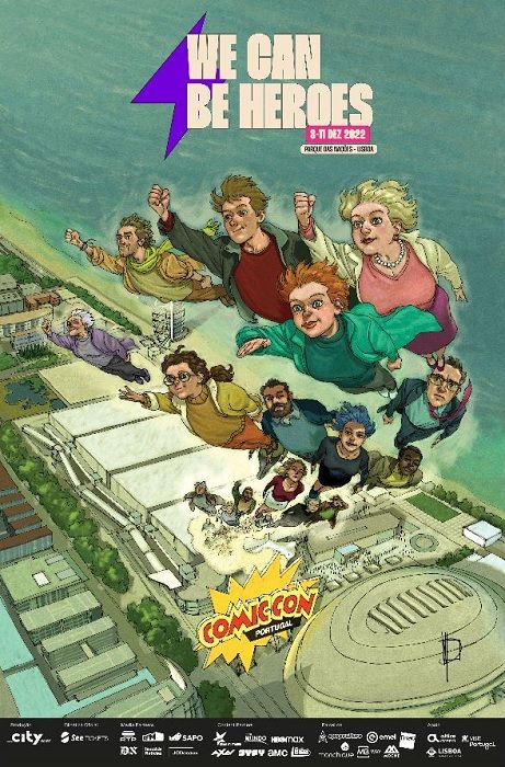 Comic Con Portugal apresenta cartaz oficial repleto de Heróis ilustrado ...