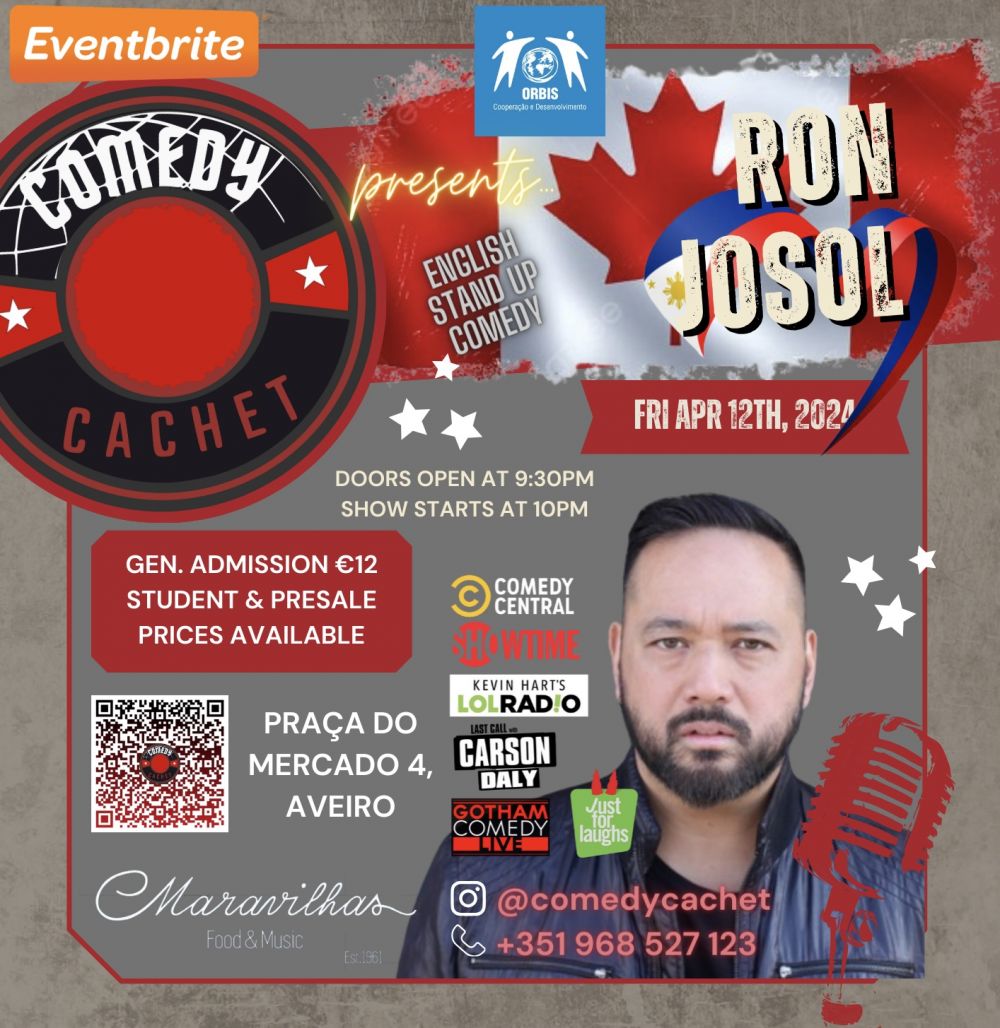 Stand Up Comedy - RON JOSOL - Live in Aveiro | e-cultura